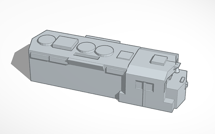 3D design GMD SD40-2 Trackmaster Shell - Tinkercad