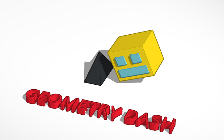 3D design Geometry Dash - Tinkercad