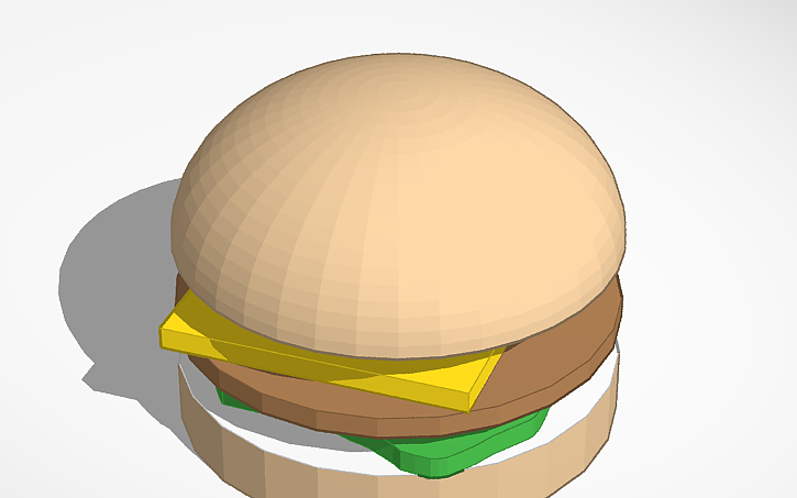 3D design My Burger - Tinkercad