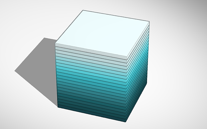 3D design blue to white gradient - Tinkercad