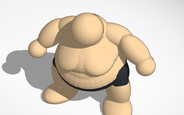 3D design Sumo wrestler - Tinkercad