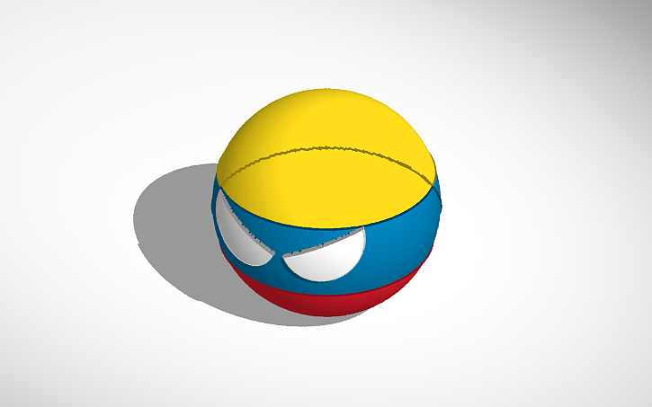 3D design Venezuela country ball - Tinkercad