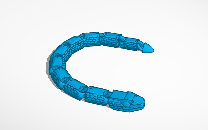 3D design Complete Snake . head, body, tail. - Tinkercad