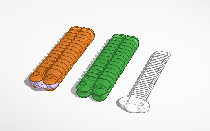 3D design butterfly comb v4 - Tinkercad