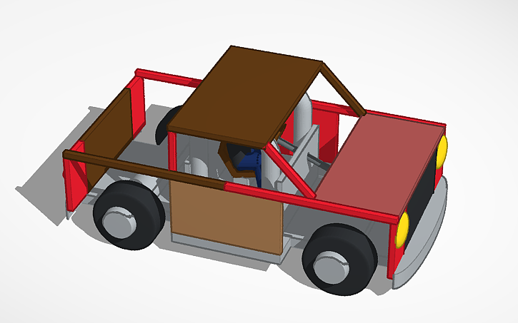 3D design Demolition derby car ragdoll - Tinkercad