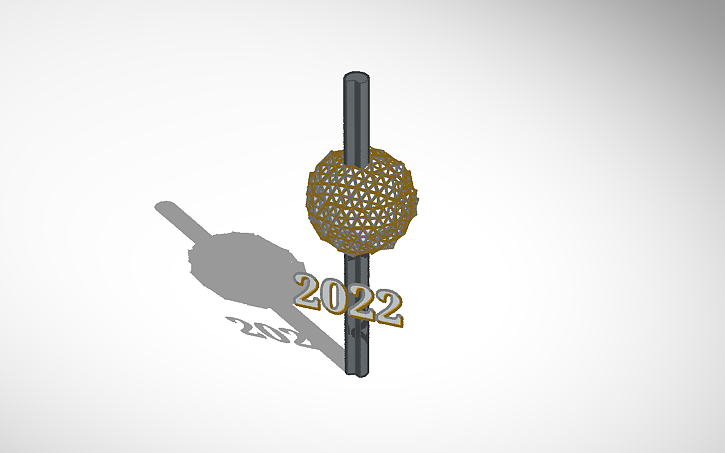 3D design New Years 2022 Ball - Tinkercad