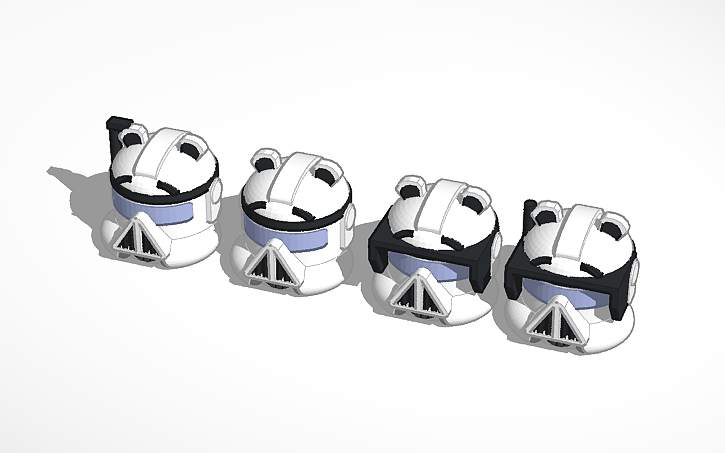3D design angry birds star wars clone trooper - Tinkercad