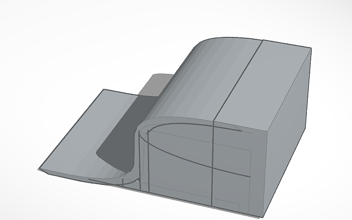 3D design skateboard ramp - Tinkercad