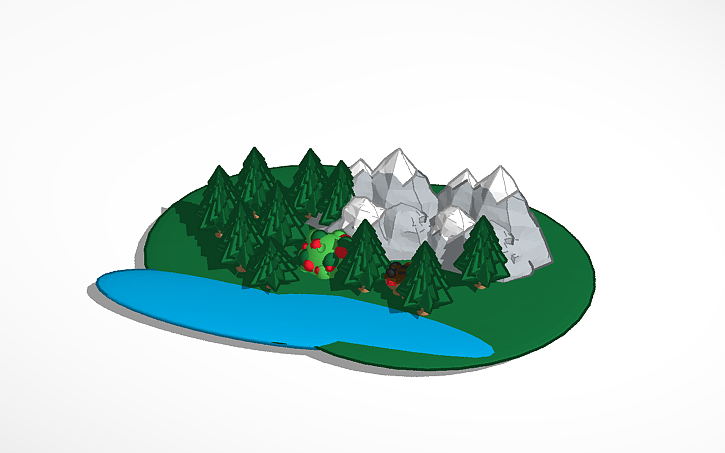 3D design Berry bush world - Tinkercad