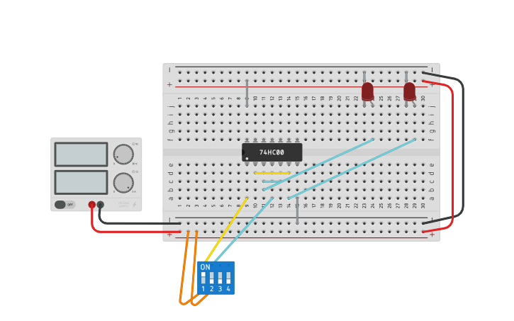 Circuit design SR Latch Using NAND Gate - Tinkercad