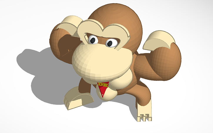 3D design donkey kong - Tinkercad