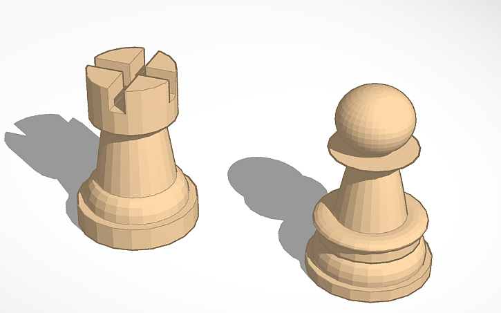 3D design Chess pieces - Tinkercad