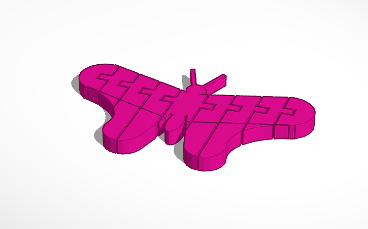 3D design Articulated Butterfly - Tinkercad