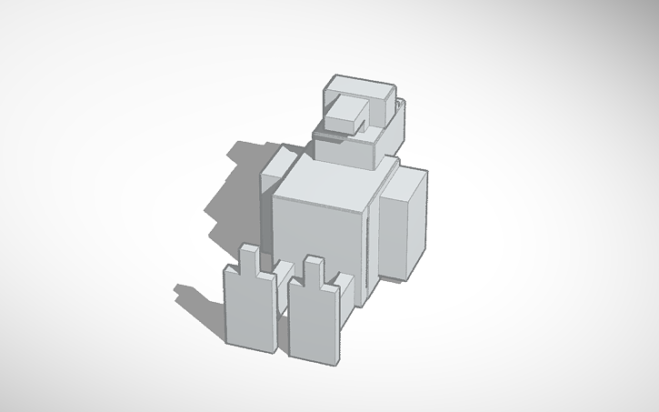 3D design Copy of 마인크래프트 닭 - Tinkercad