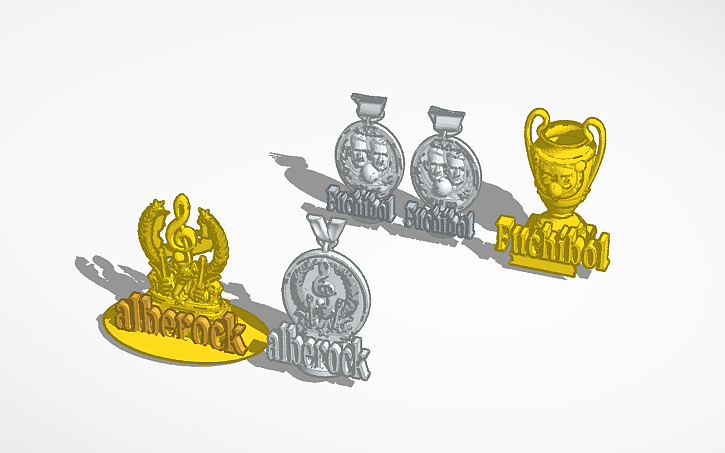 3D design medallas y trofeo - Tinkercad