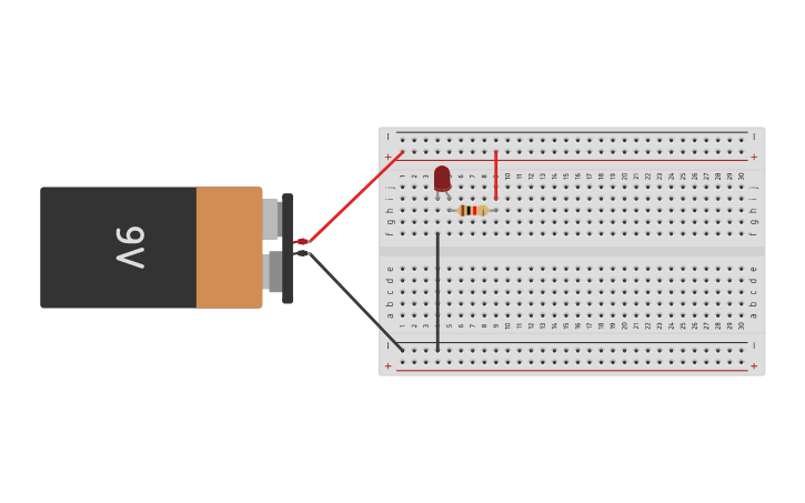 Circuit design LED RALS - Tinkercad