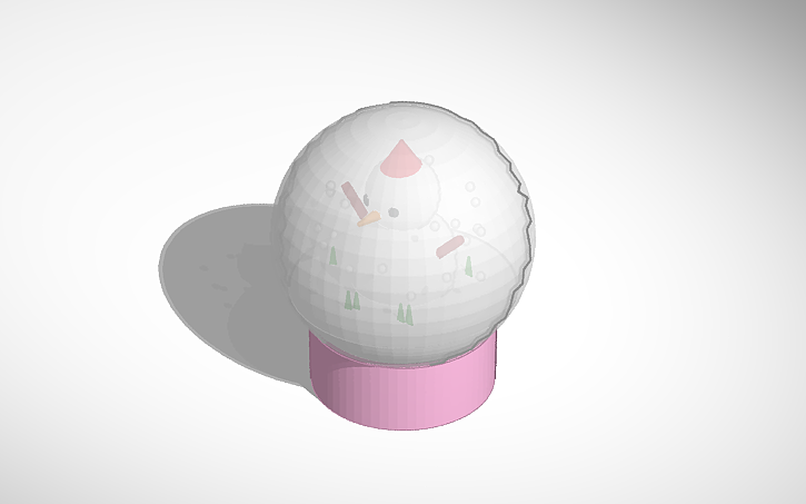 3D design SNOW GLOBE - Tinkercad