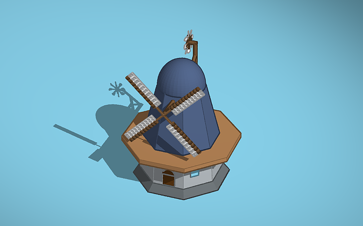 3D design Medieval Windmill for school competition - Tinkercad