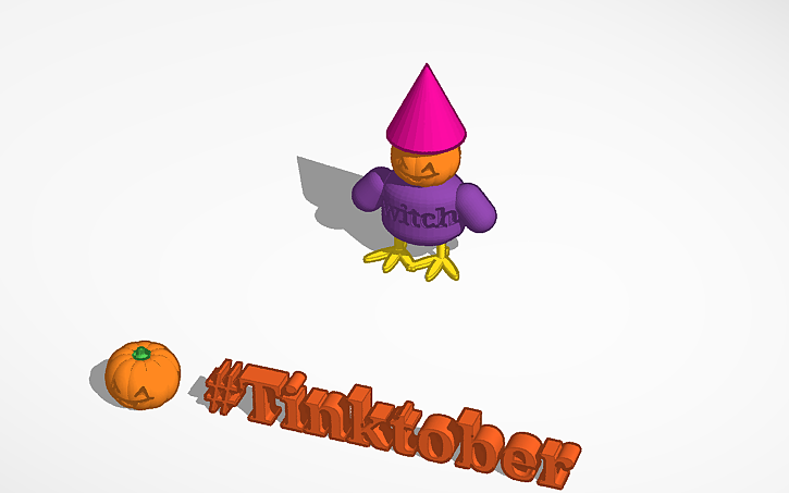 3D design witch Tinktober Challenge - Tinkercad