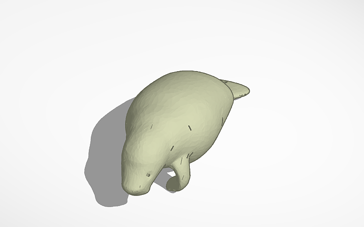 3D design manatee keychain small - Tinkercad