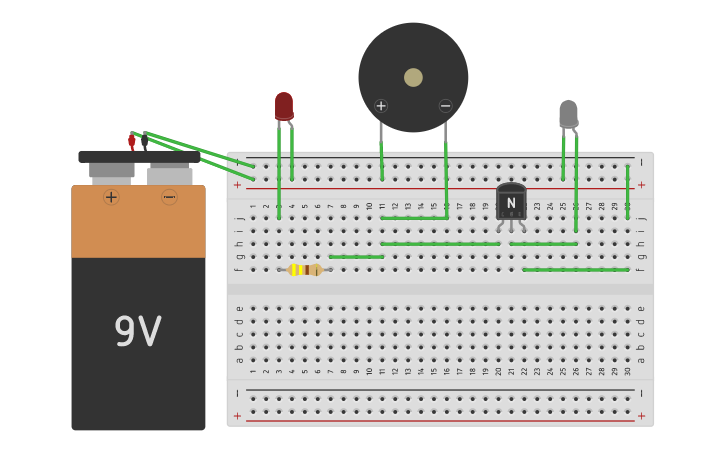 Circuit design Simple Fire Alarm - Tinkercad