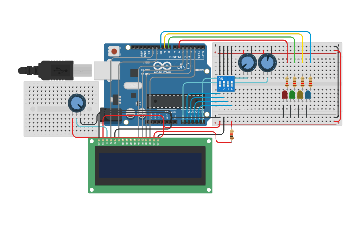 Circuit design PH-metro e LED - Tinkercad