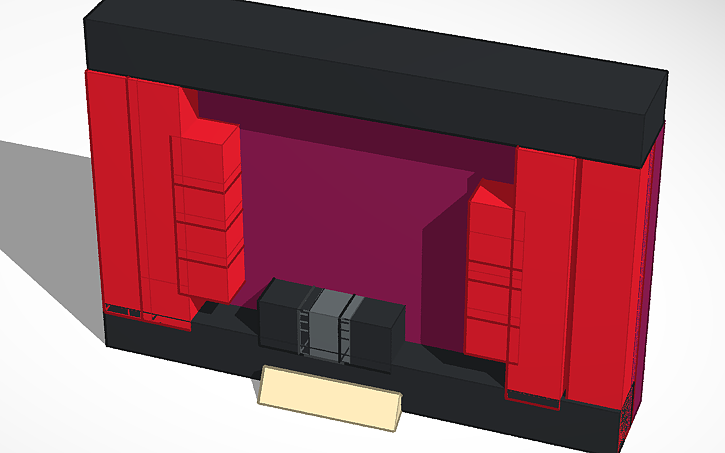 3D design fnf stage - Tinkercad