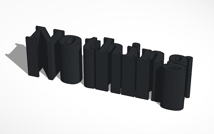3D design Nothing - Tinkercad