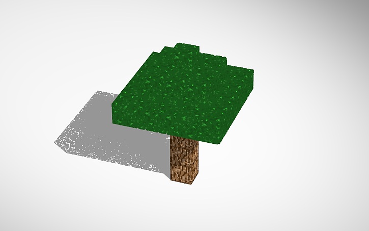 3D design Minecraft tree - Tinkercad