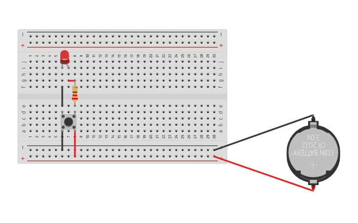 Circuit Design Led With A Switch Tinkercad