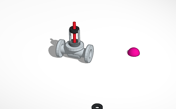 3D design valvula de control - Tinkercad