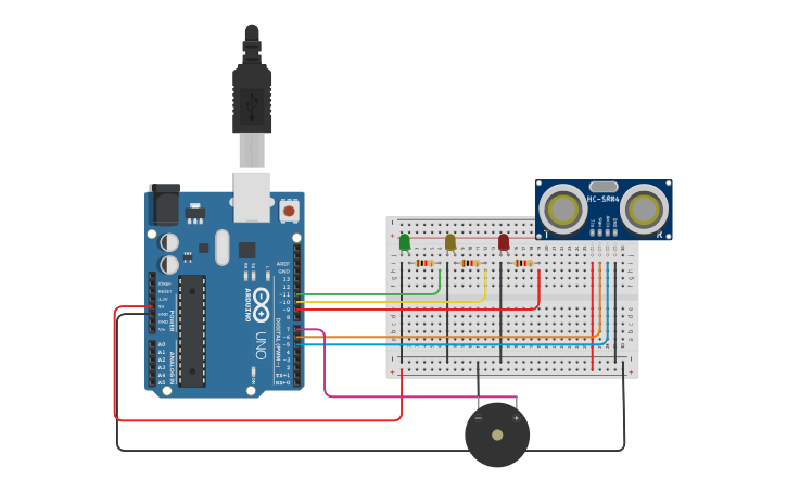 Circuit design Proximity sensor 2.0 - Tinkercad