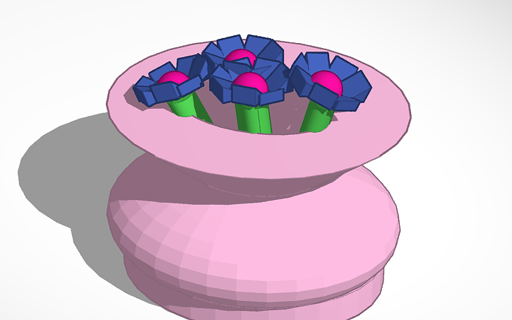 3D design Flower vase - Tinkercad