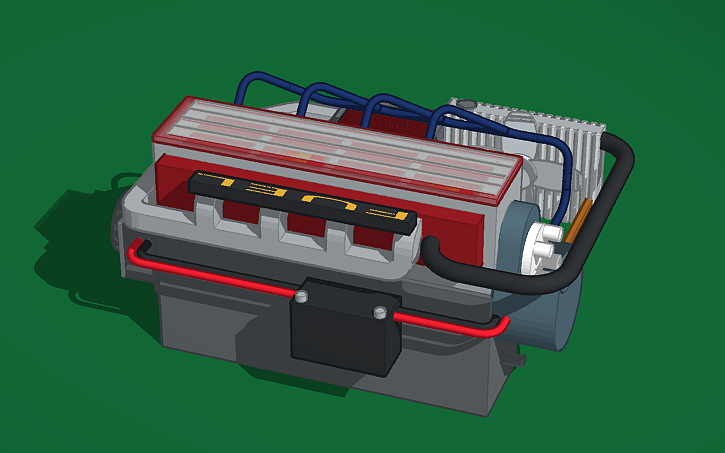 3D design simple engine - Tinkercad