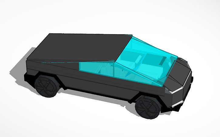 3D design Tesla Cybertruck - Tinkercad