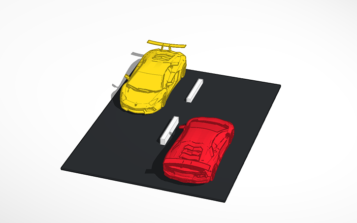3D design highway and cars - Tinkercad