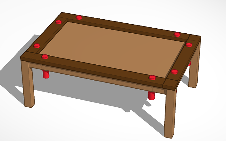 3D design Gaming Table v2 - Tinkercad