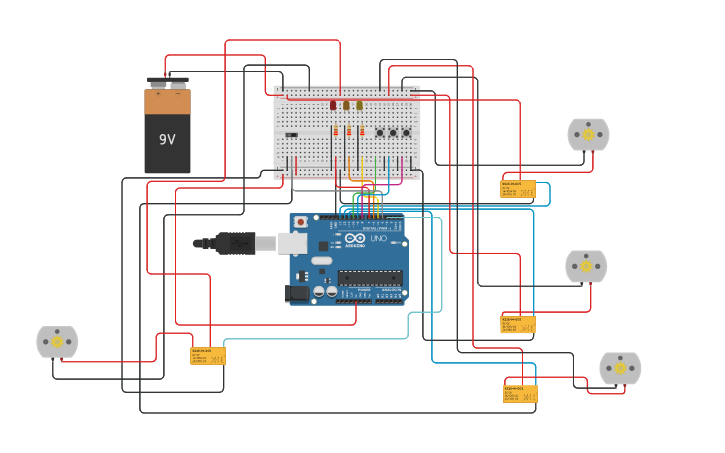 Circuit design Valve for Extraction - Tinkercad