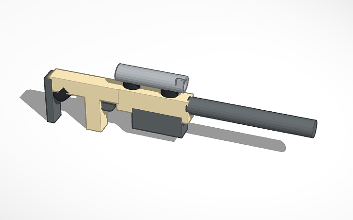 3D design bolt action sniper fortnite - Tinkercad