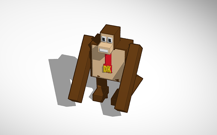 3D design Minecraft Donkey Kong - Tinkercad