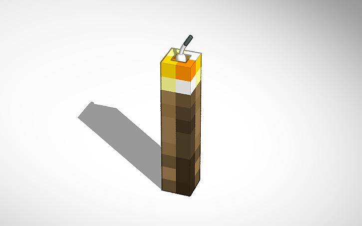 3D design Minecraft Glowing Torch - Tinkercad