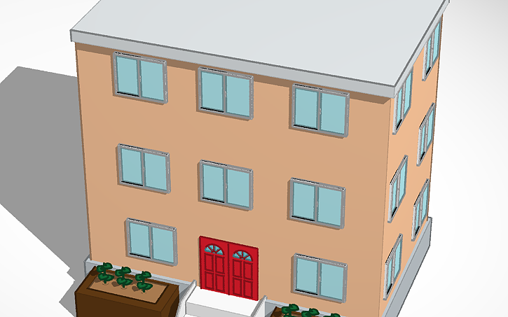 3D design Apartment Complex - Tinkercad
