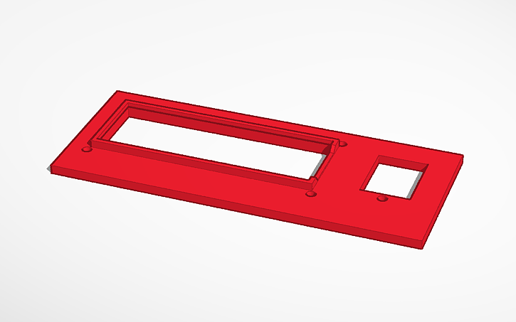 3D design Base LCD 16X2 y DHT11 - Tinkercad