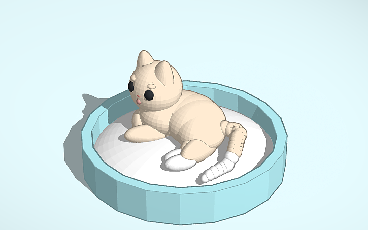 3D design Little Kitten - Tinkercad