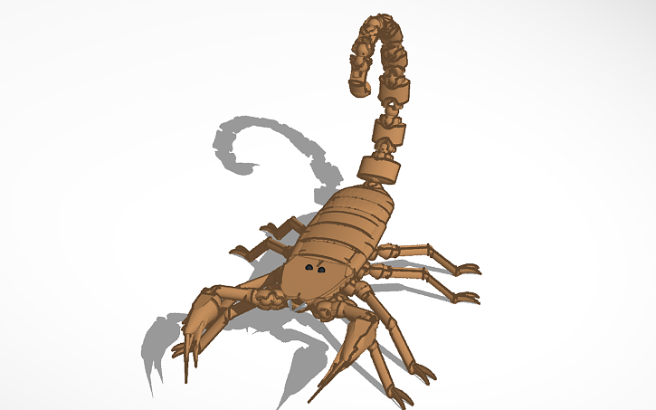 3D design Articulated scorpion-Aiden Regner - Tinkercad