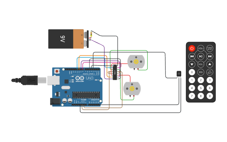 Circuit Design Obstacle Avoidance Circuit Tinkercad