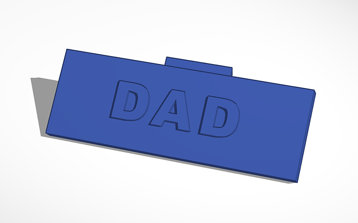 3D design name tag for desk - Tinkercad