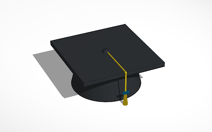 3D design Graduation Cap Template - Tinkercad