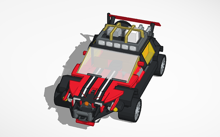 3D design An off road car (4x4) with an engine, a hydro tank and etc ...
