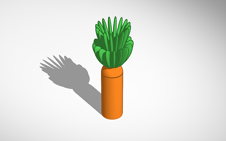 3D design Half of king carrot - Tinkercad